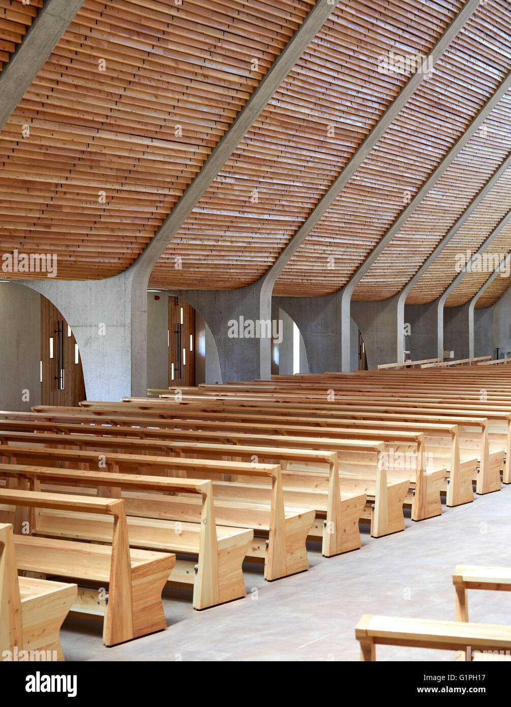 Cathedral interior-pews. Sacred Heart Cathedral Of The Catholic Diocese ...