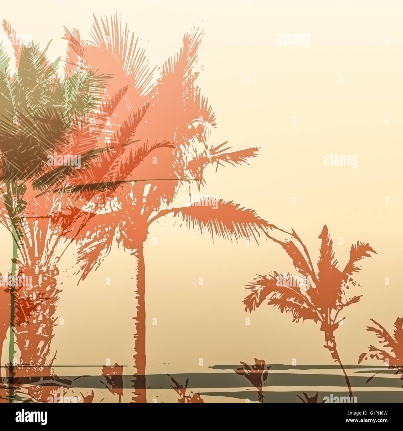 Palm tree print Stock Photo - Alamy