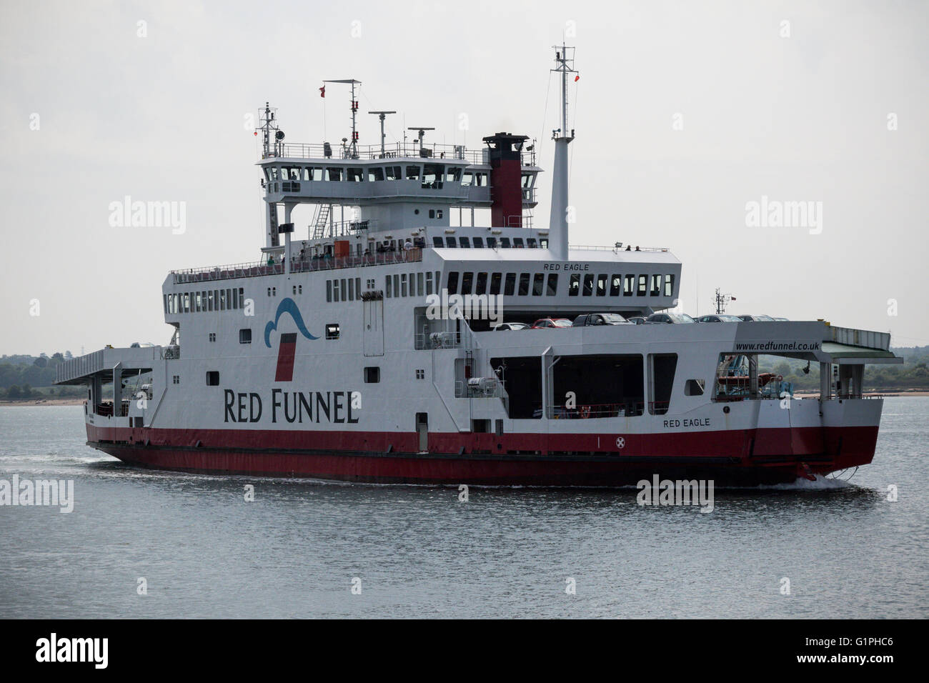 Southampton, UK - 14th May 2016. The Red Funnel Ferry Red Eagle ...