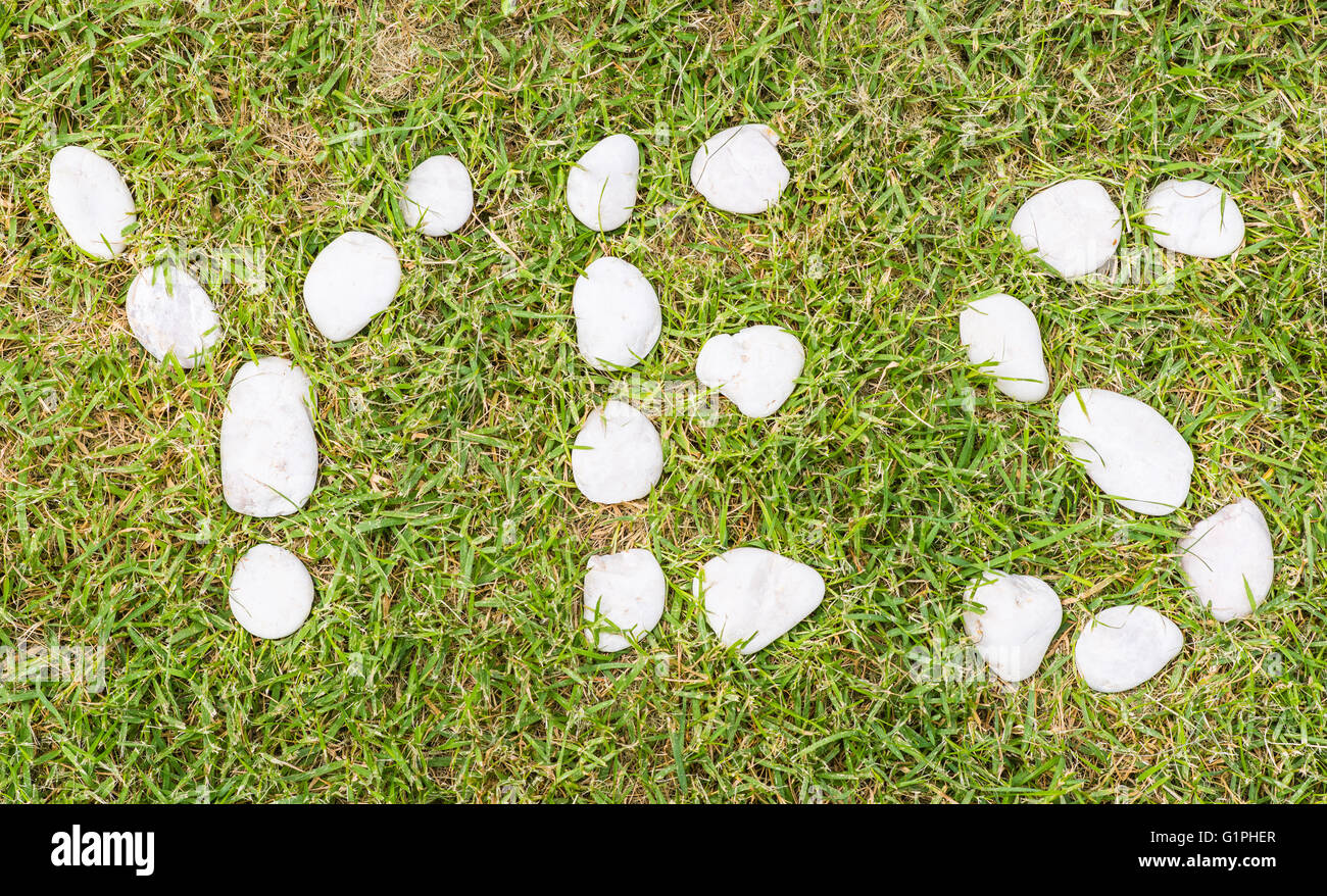 Yes symbol Stone Stock Photo - Alamy