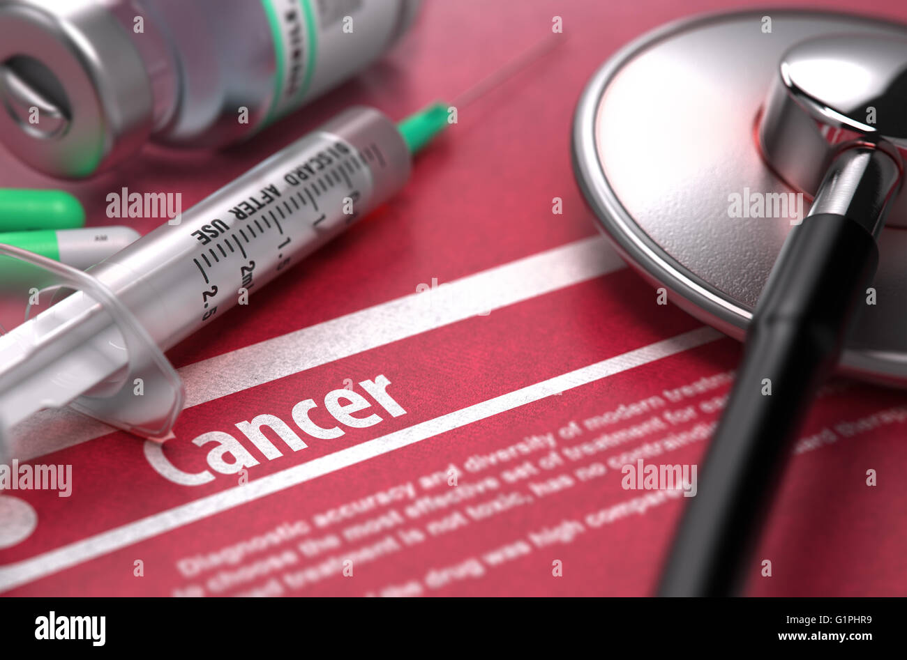 Cancer - Printed Diagnosis. Medical Concept Stock Photo - Alamy