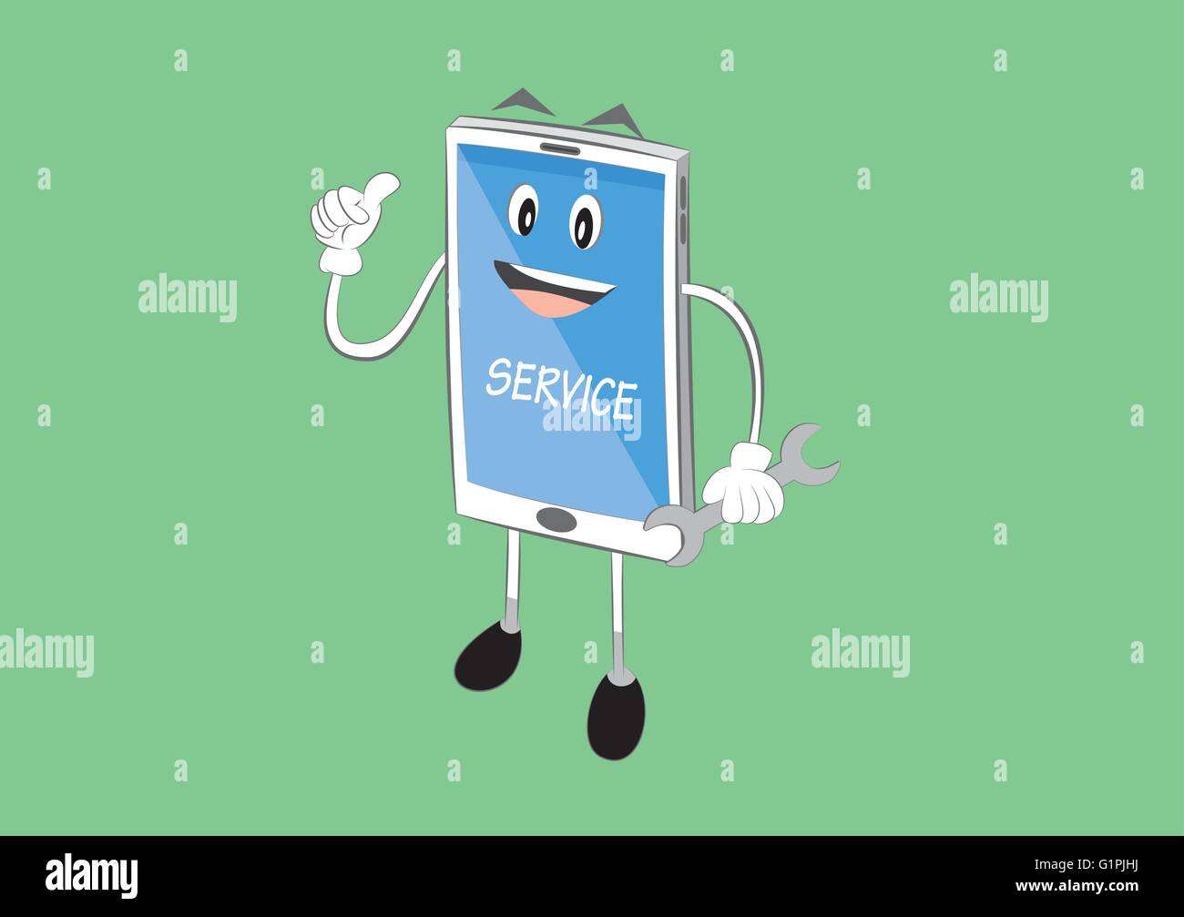 vector illustration of smartphone mobile cartoon character holding ...