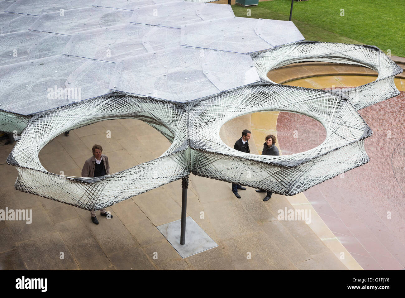 L-R: Jan Knippers, Achim Menges and Moritz Dörstelmann. The Elytra ...
