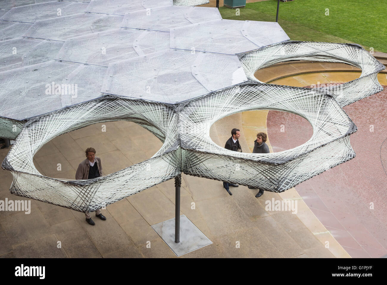 L-R: Jan Knippers, Achim Menges and Moritz Dörstelmann. The Elytra ...