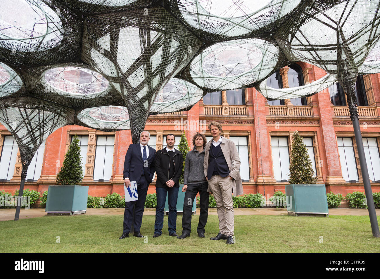 L-R: Martin Roth, Director V&A, Achim Menges, Moritz Dörstelmann and ...