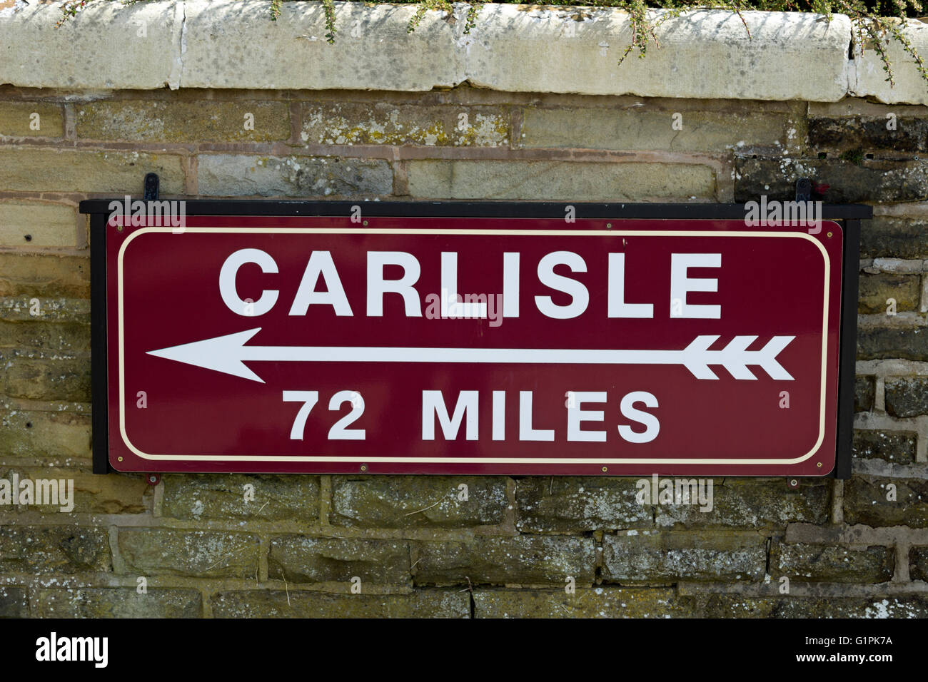 Settle carlisle railway sign hi-res stock photography and images - Alamy