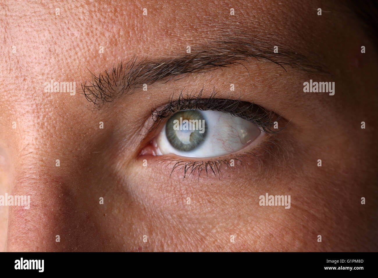 Beautiful woman single eye close up Stock Photo - Alamy