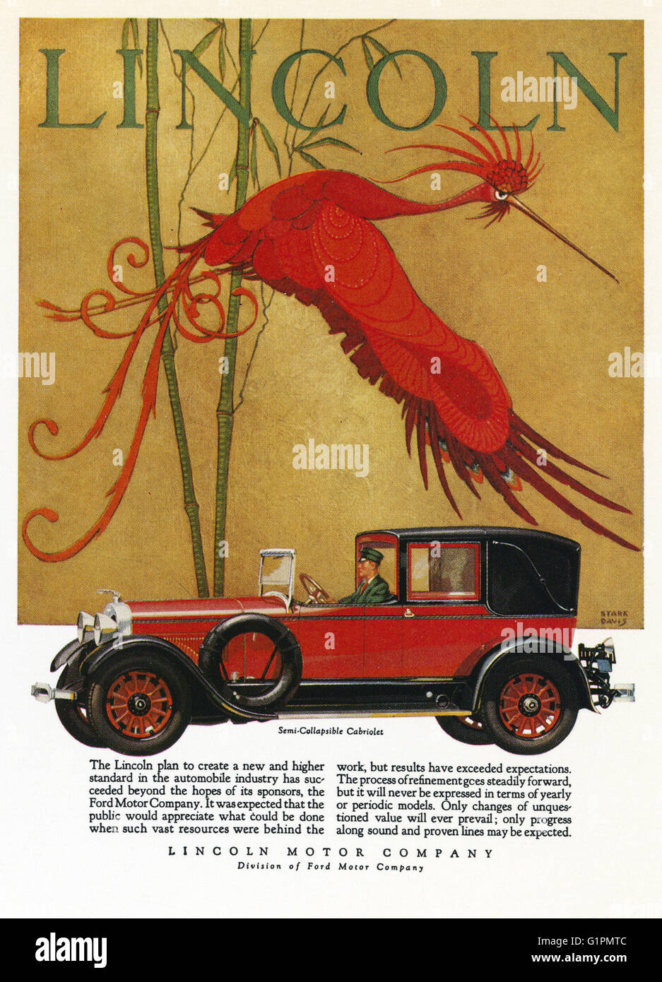 AD: LINCOLN, 1927. American advertisement for Lincoln automobiles, 1927 ...