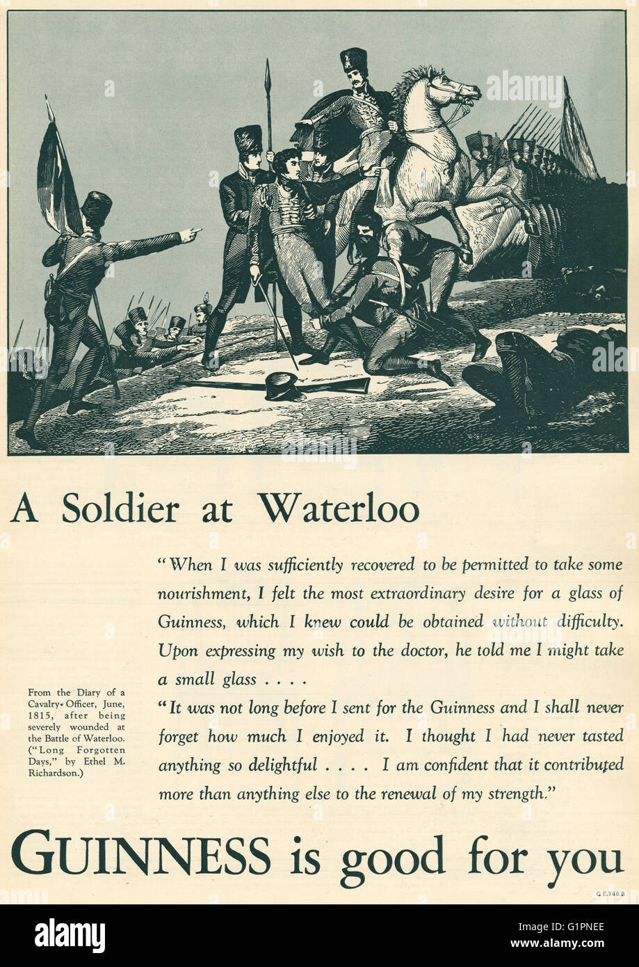 AD: BEER, 1934. 'Guinness is Good for You.' Advertisement for Guinness ...