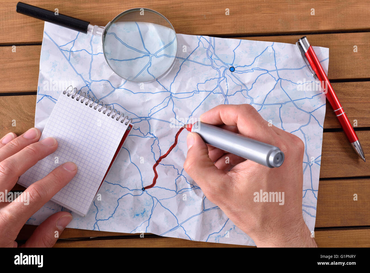 Tracing map hi-res stock photography and images - Alamy