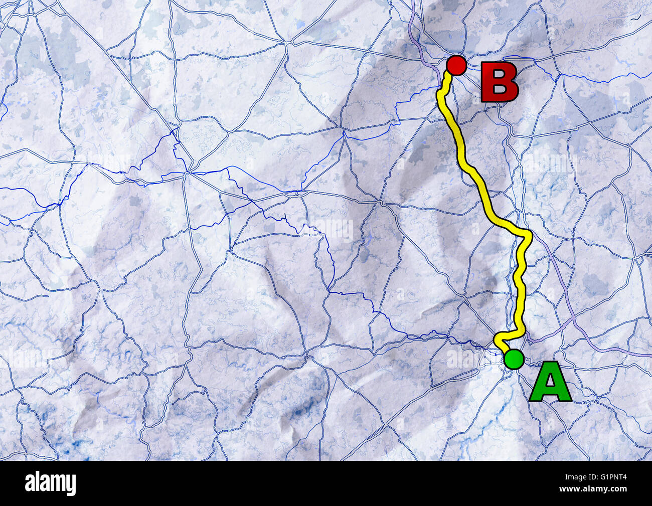 Map Show Distance Between Two Points State Coastal Towns Map