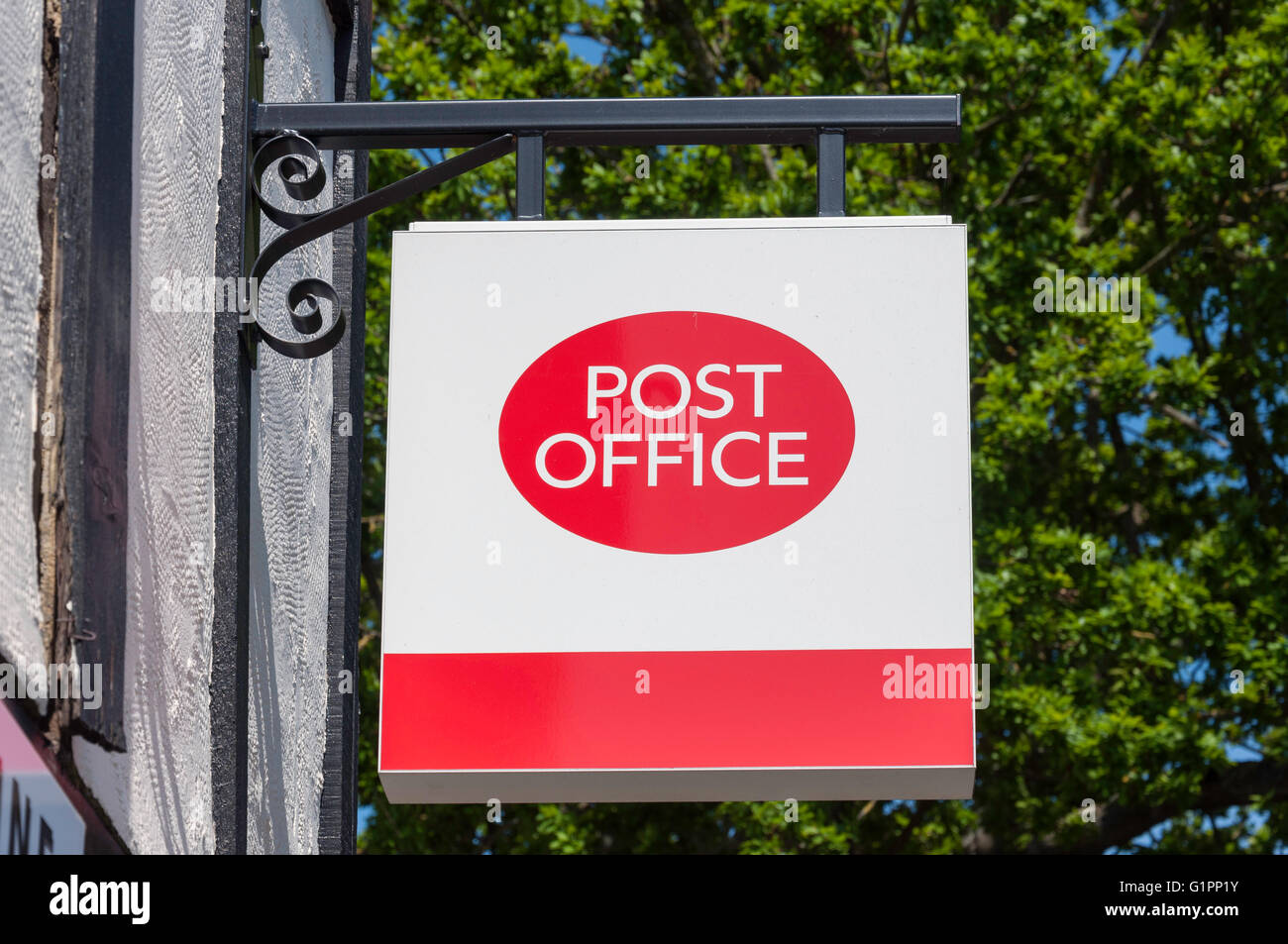 Post Office sign, High Street, Datchet, Berkshire, England, United ...