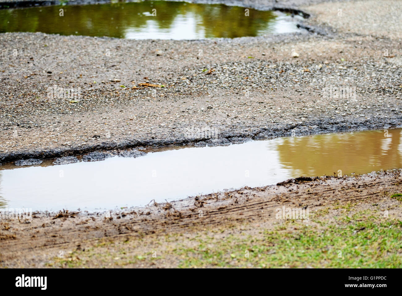 Holes on asphalt road hi-res stock photography and images - Alamy