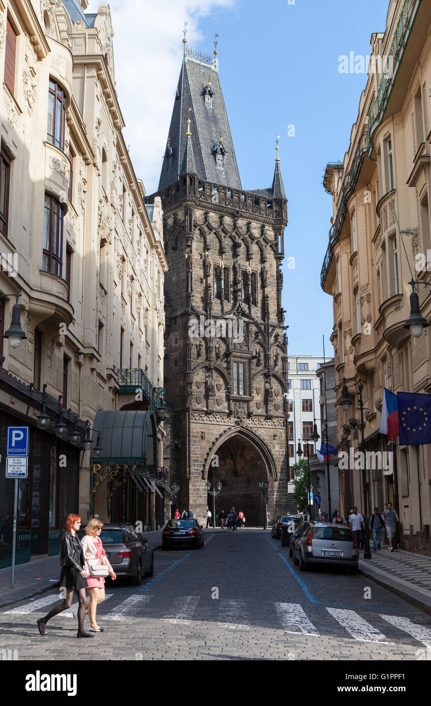Powder Tower, Prague, Czech Republic Stock Photo - Alamy