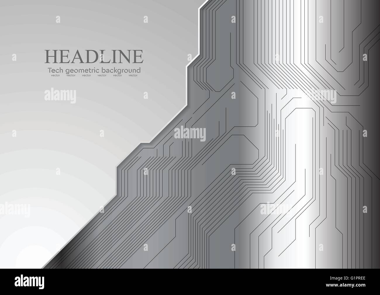 Grey hi tech circuit board Stock Vector Images - Alamy