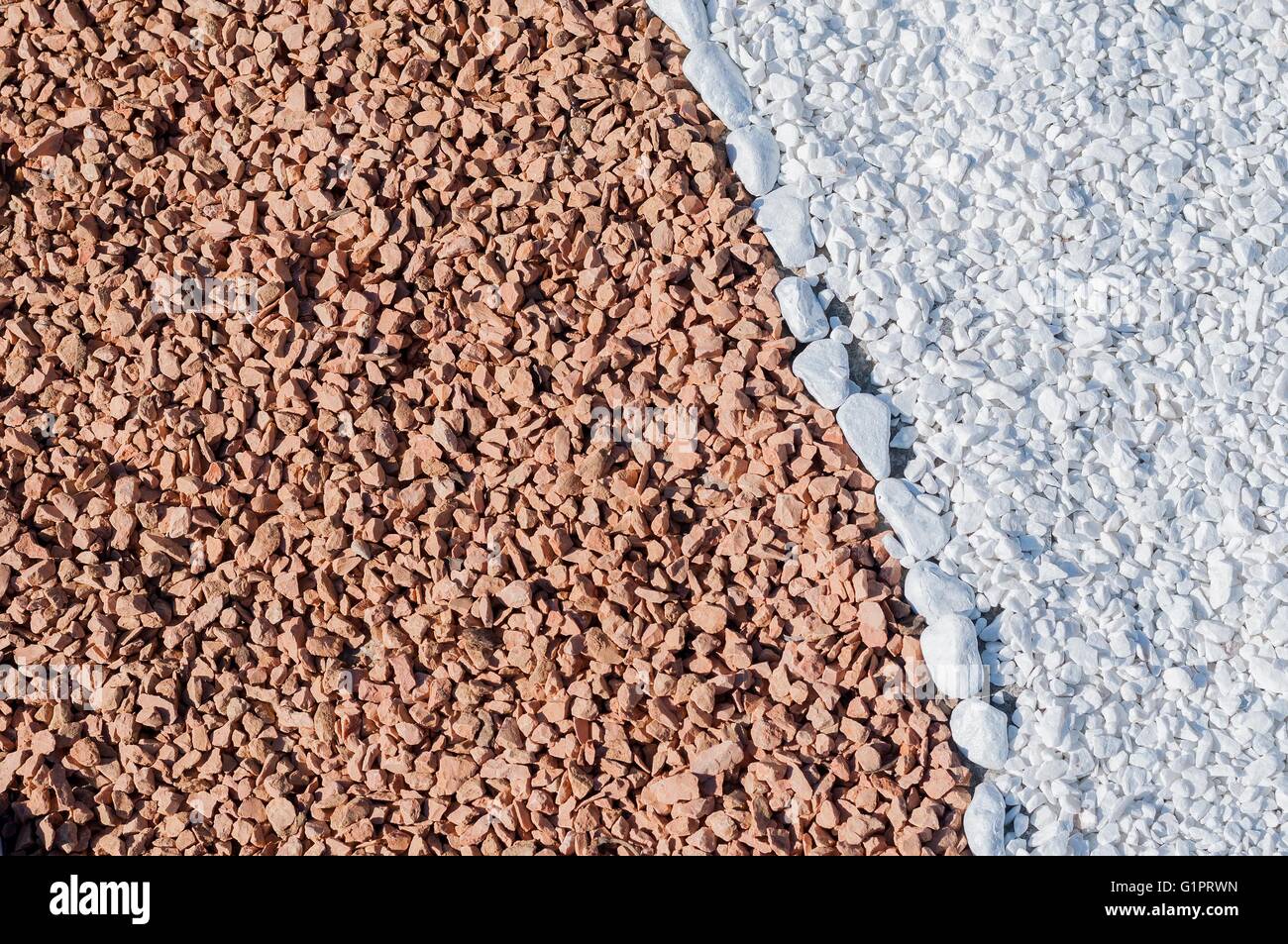 Background of small brown and white rocks Stock Photo - Alamy