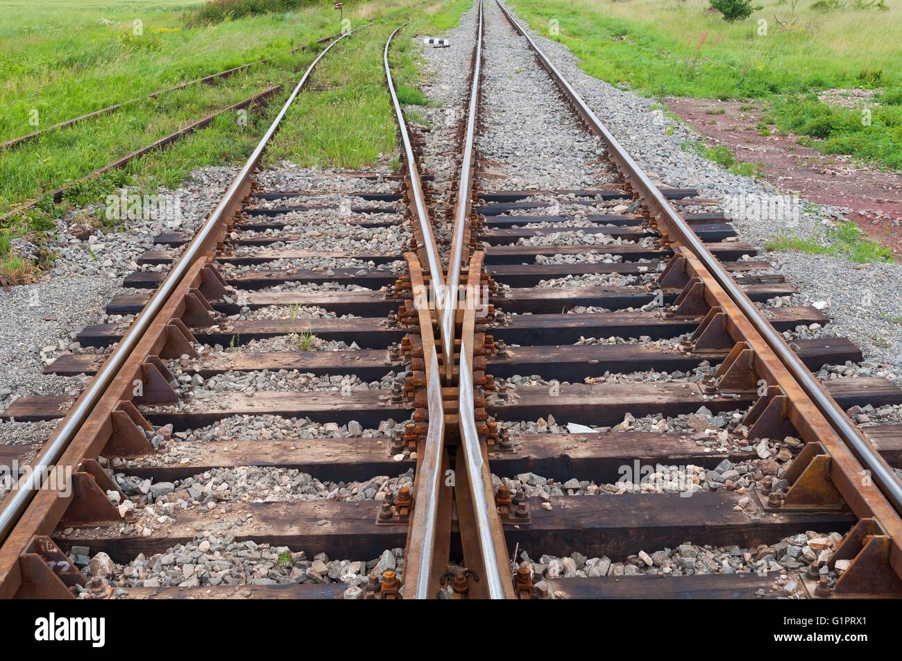 Railroad switch hi-res stock photography and images - Alamy
