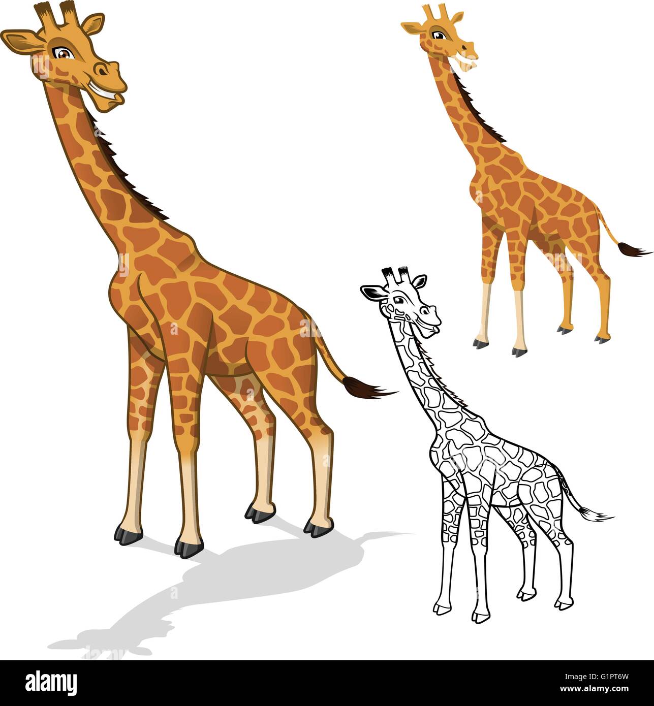 Giraffe vector vectors hi-res stock photography and images - Alamy