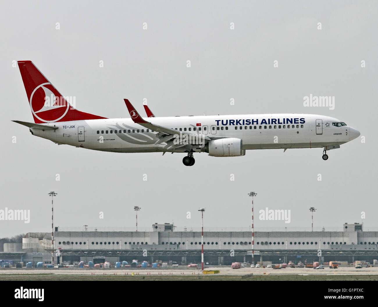 Turkish Airlines, Boeing 737 Next Gen. Photographed at Malpensa airport ...