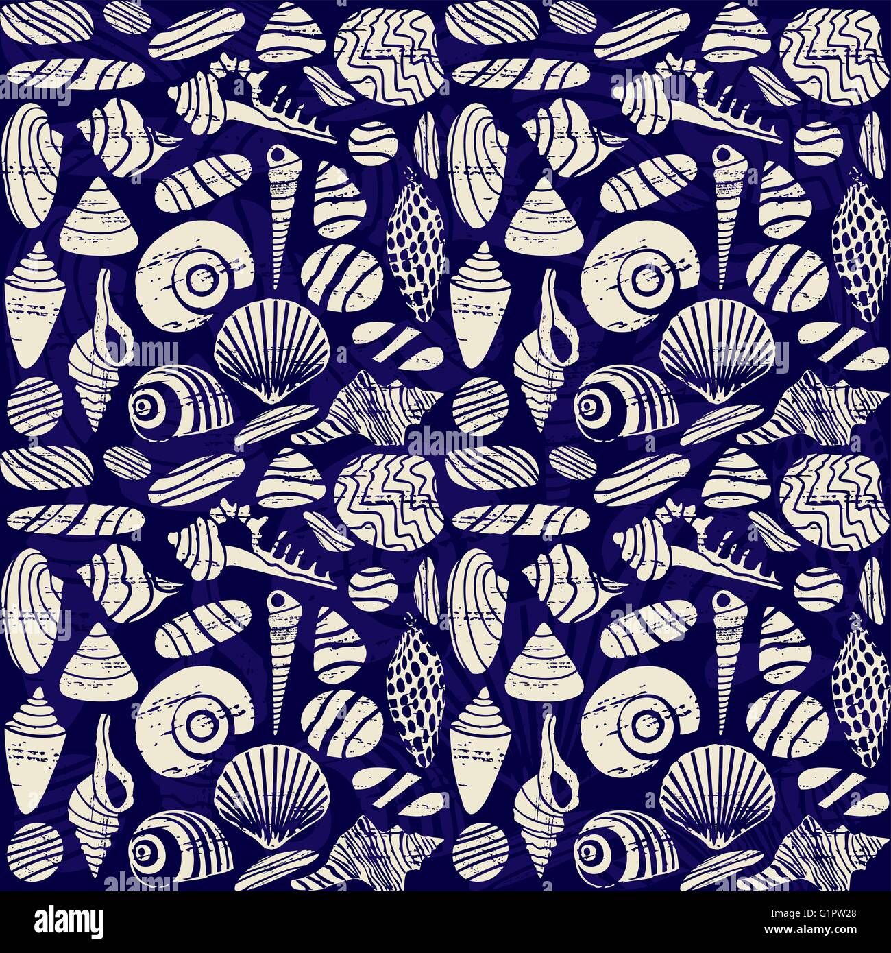 Dark blue shell Stock Vector Images - Alamy