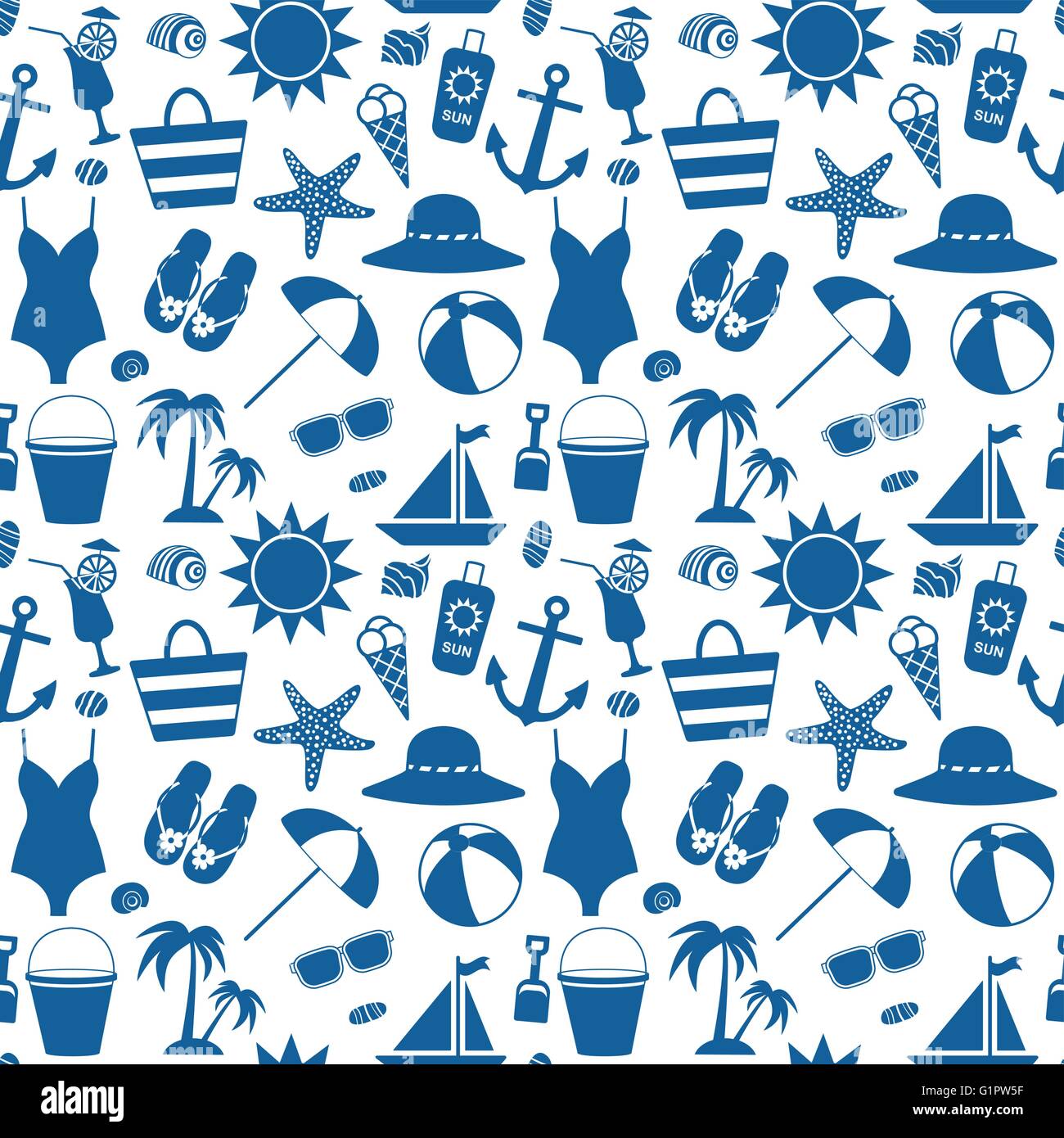 Sea pattern vector Stock Vector Images - Alamy