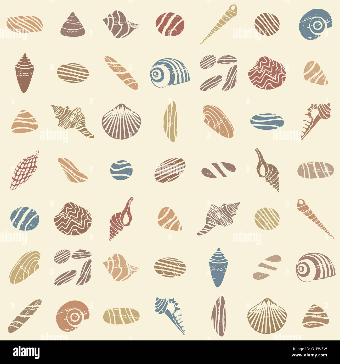Seashell pattern Stock Vector Images - Alamy