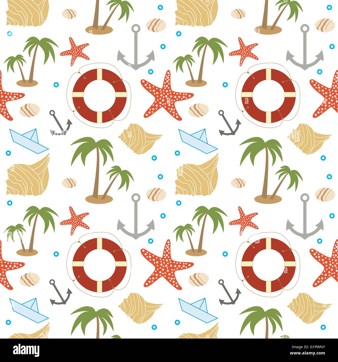 Retro summer pattern hi-res stock photography and images - Alamy