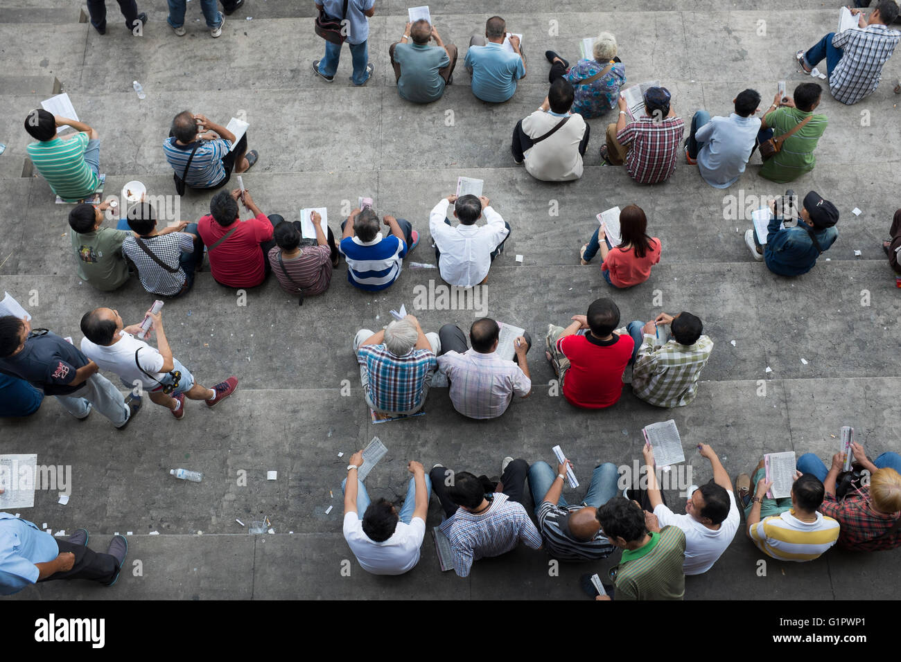 Horse Racing Crowd at the Royal Bangkok Sports Club in Bangkok Thailand ...