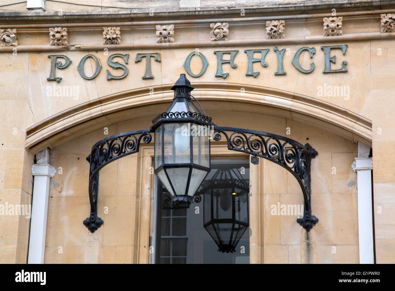 Post Office Sign on Building Facade, Warwick, England, UK Stock Photo ...