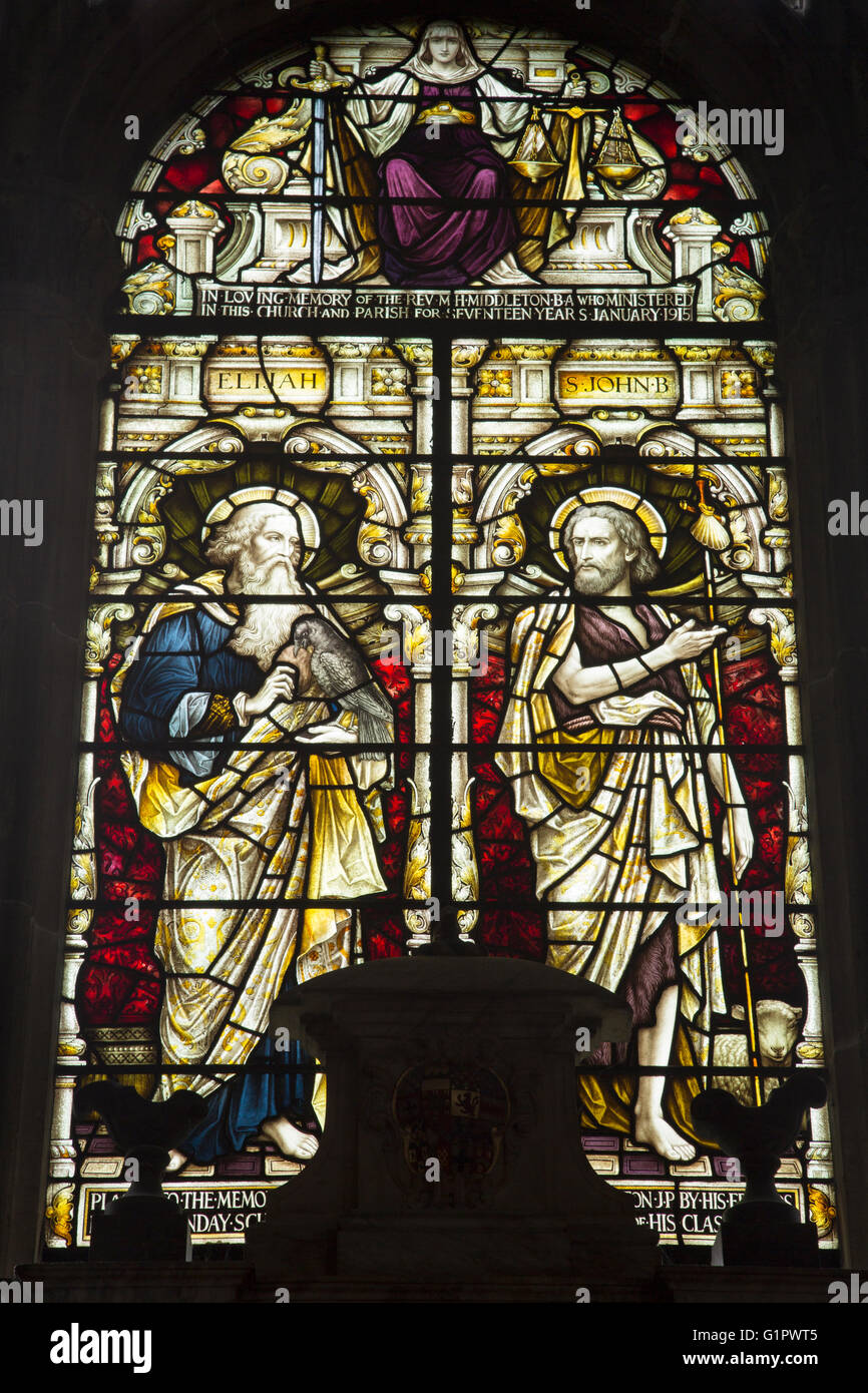 Stained Glass Window, St Mary's Church, Warwick; England; UK Stock ...