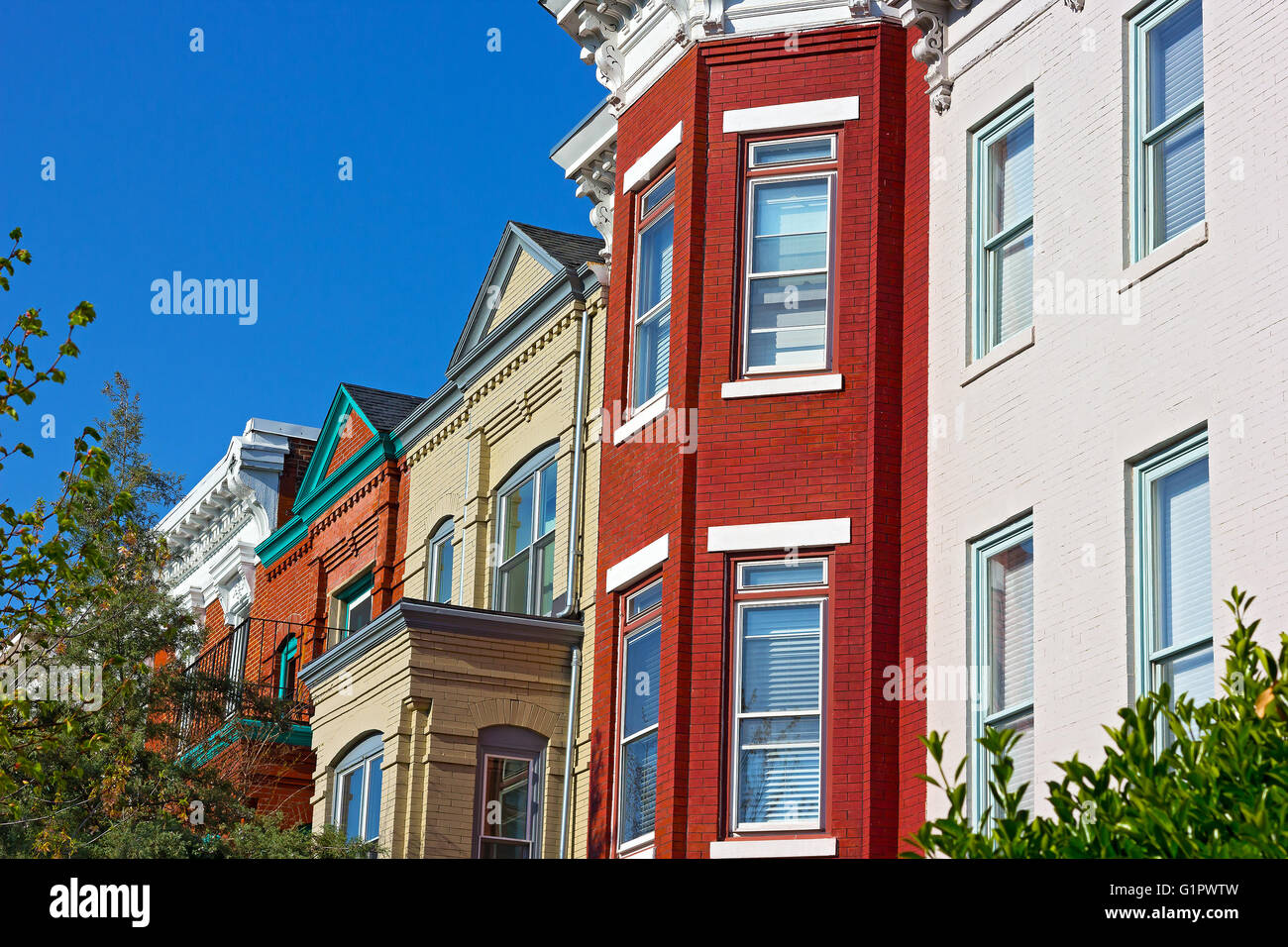 Washington dc row houses street hi-res stock photography and images - Alamy