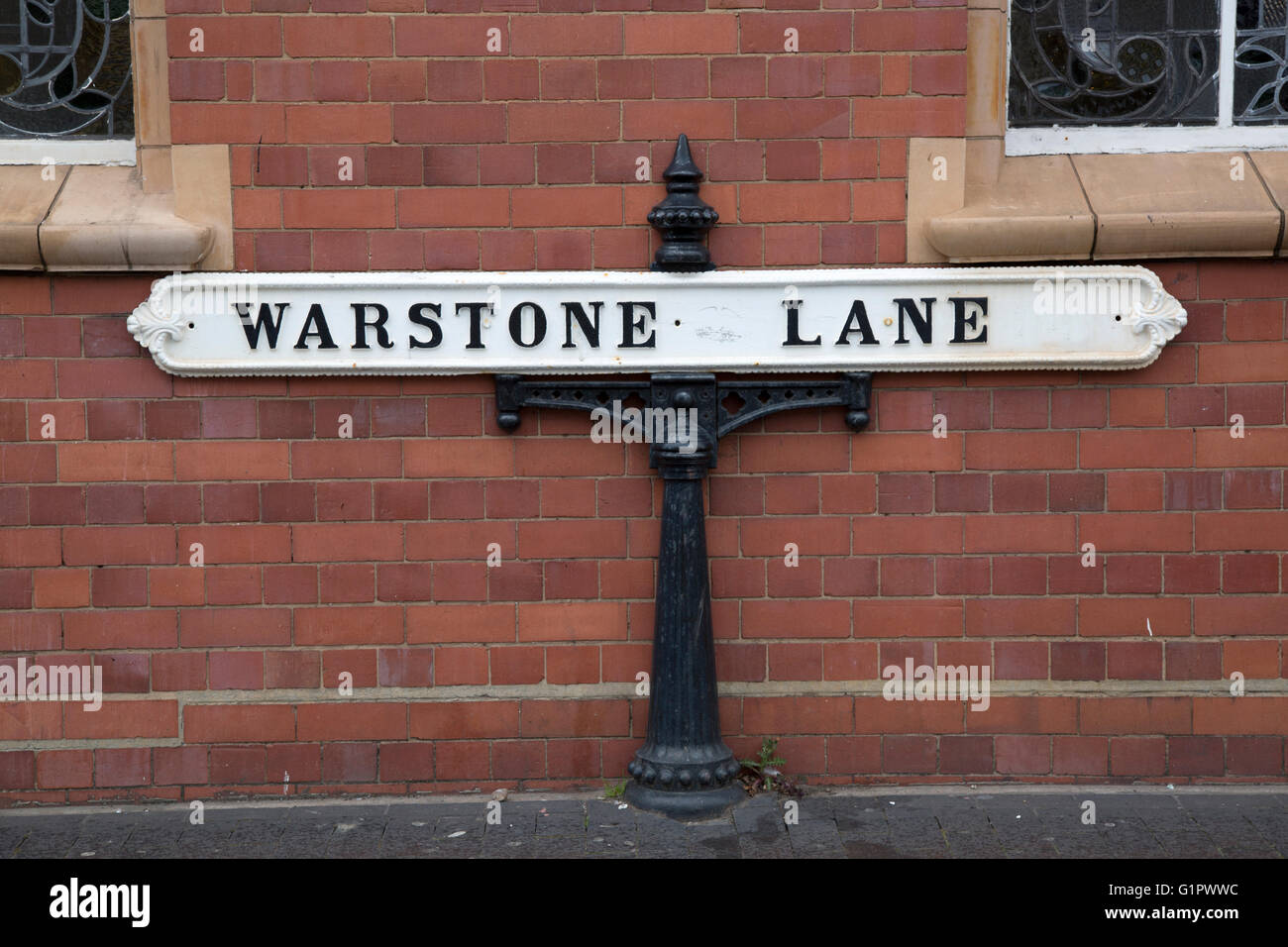 Warstone Lane Street Sign, Birmingham, England, UK Stock Photo - Alamy