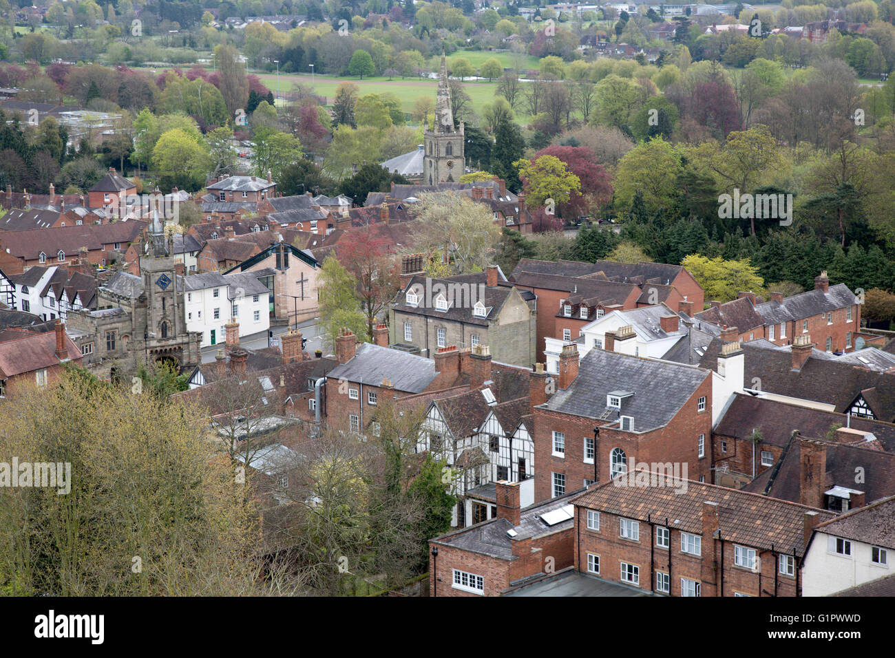 View of Warwick, England, UK Stock Photo - Alamy