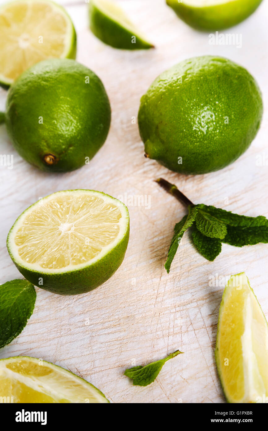 Lime on the table Stock Photo - Alamy