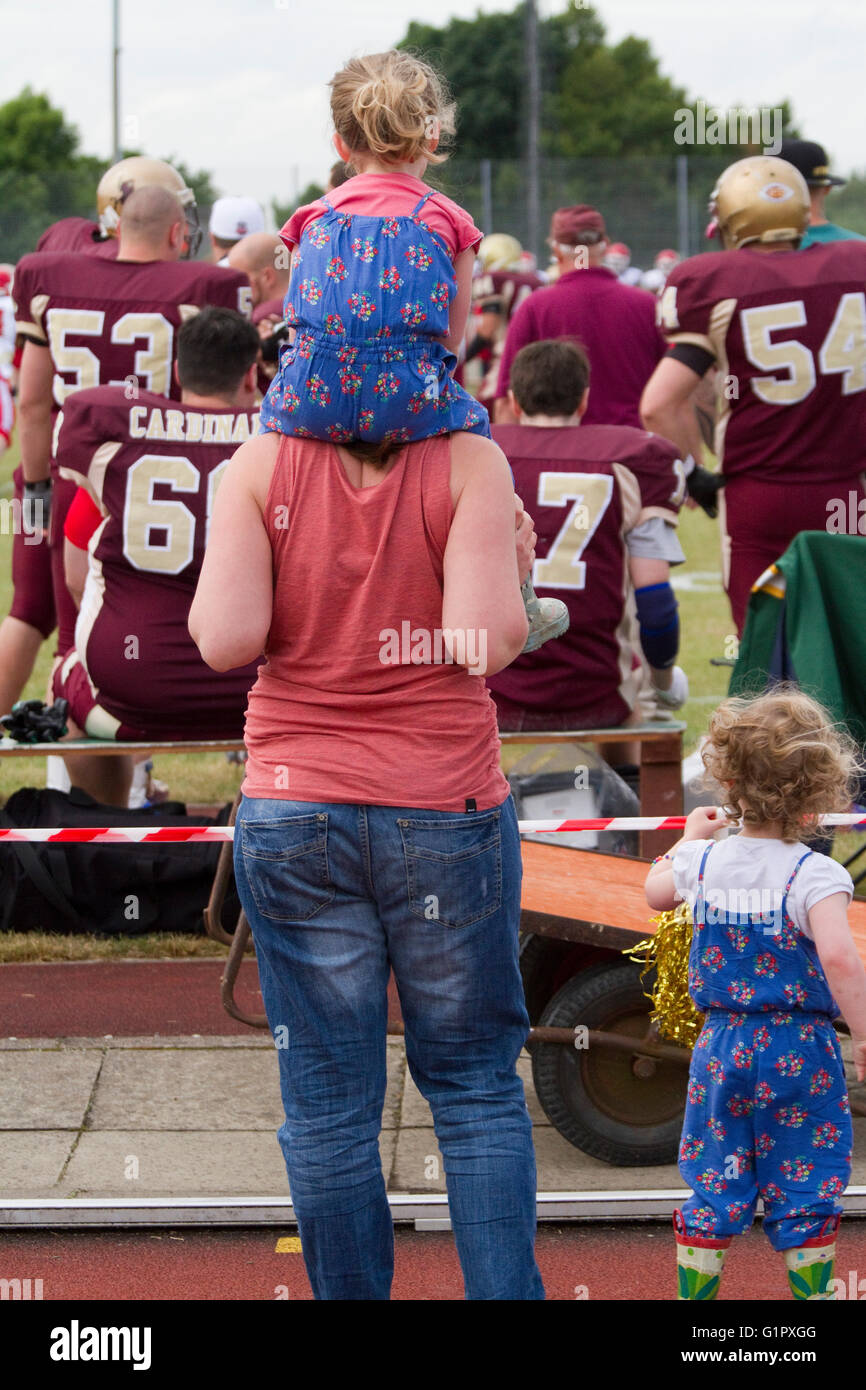 The Ipswich Cardinals in maroon at home play the Wembley Stallions in ...