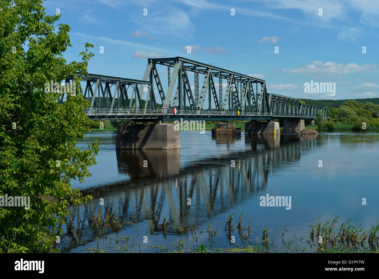 Railway bridge, Bienenwerder, Brandenburg, Germany Stock Photo - Alamy