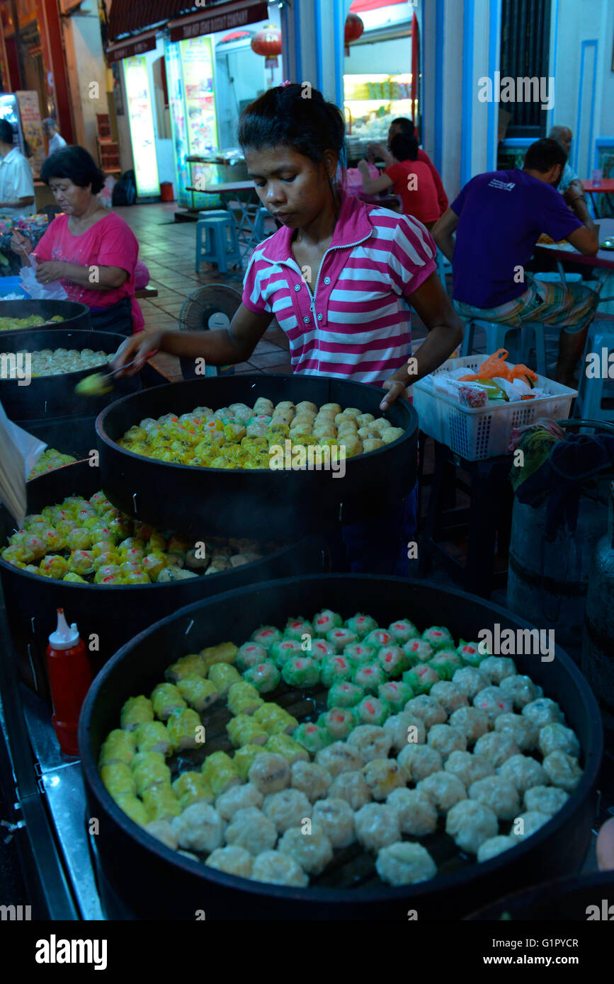 Dim Sum, night market, Jonker Street, Melaka, Malaysia Stock Photo - Alamy