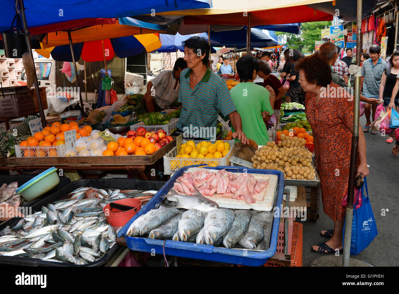 Food stall, Chinatown, Georgetown, Penang, Malaysia Stock Photo - Alamy