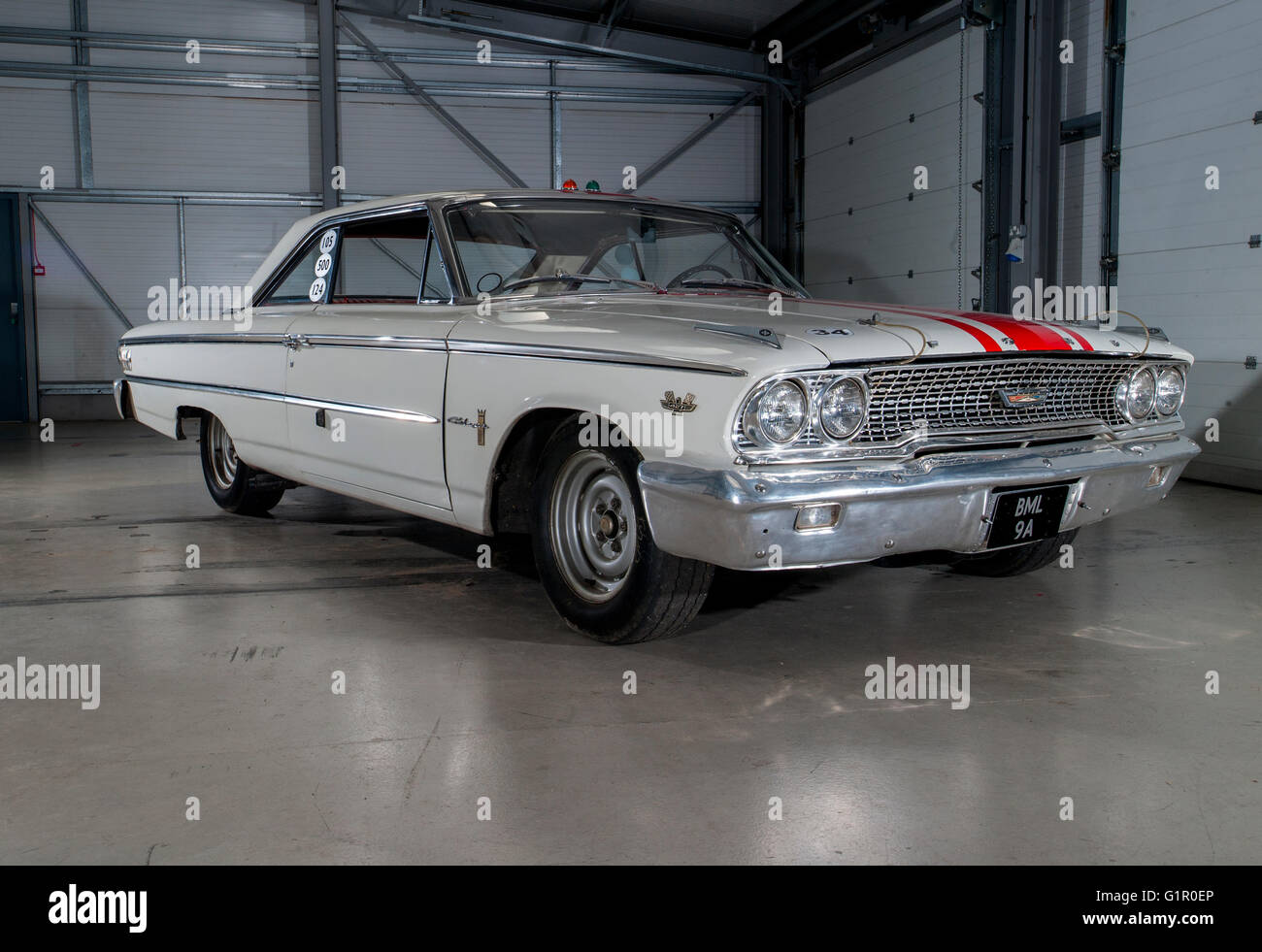 Racing legend 'Gentleman' Jack Sears and his Ford Galaxie car Stock ...