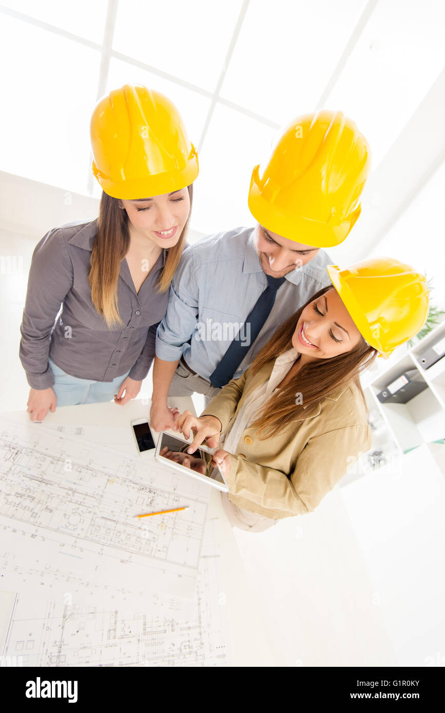 Top view project team looking hi-res stock photography and images - Alamy
