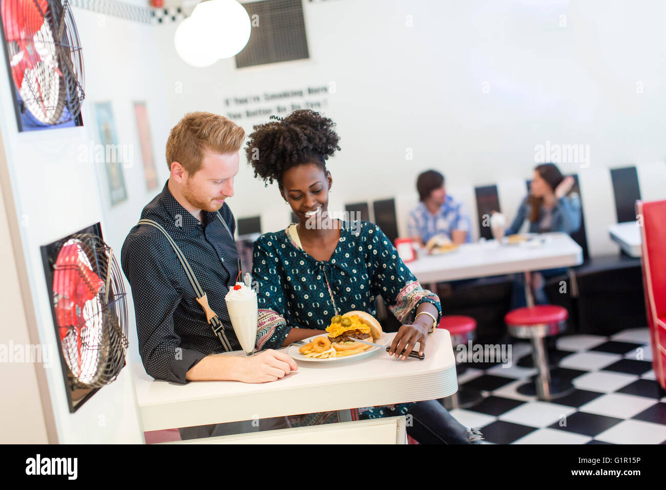 Eating at the diner hi-res stock photography and images - Alamy
