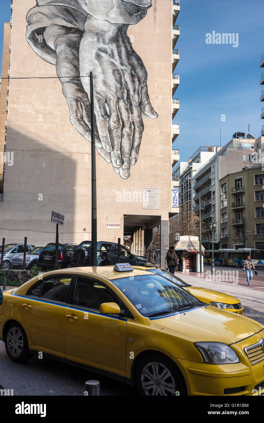 Graffiti Praying Hands