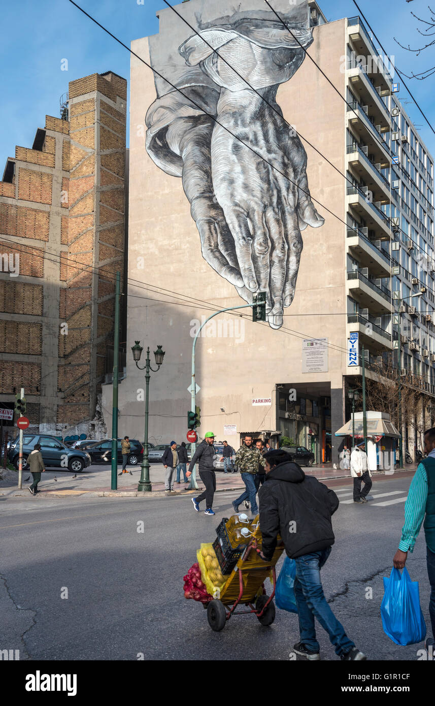 Graffiti Praying Hands