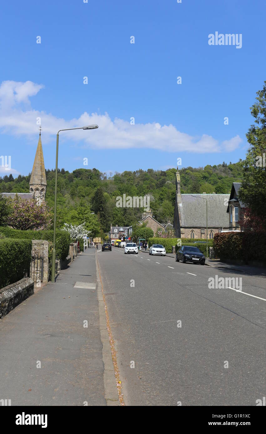 Bridge of Allan street scene Scotland May 2016 Stock Photo - Alamy