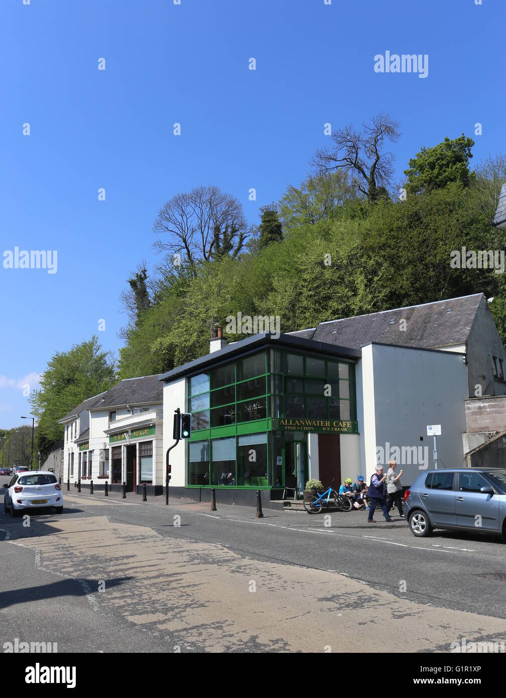 Exterior of Allanwater Cafe Bridge of Allan Scotland May 2016 Stock ...
