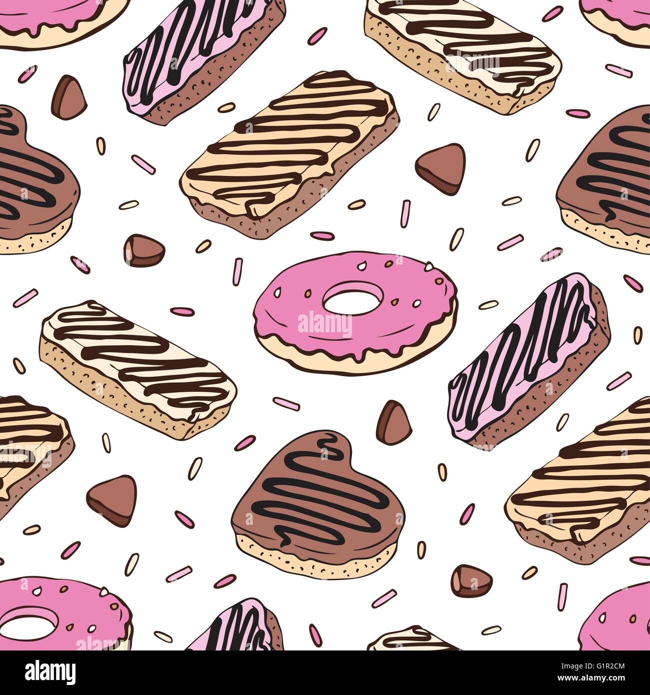 Seamless background design bakery Stock Vector Images - Alamy