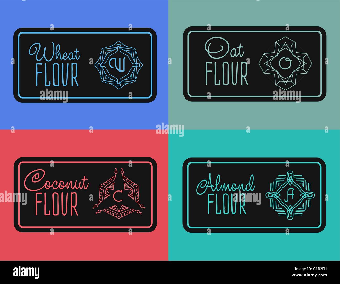 label for flour packaging Stock Vector Image & Art - Alamy