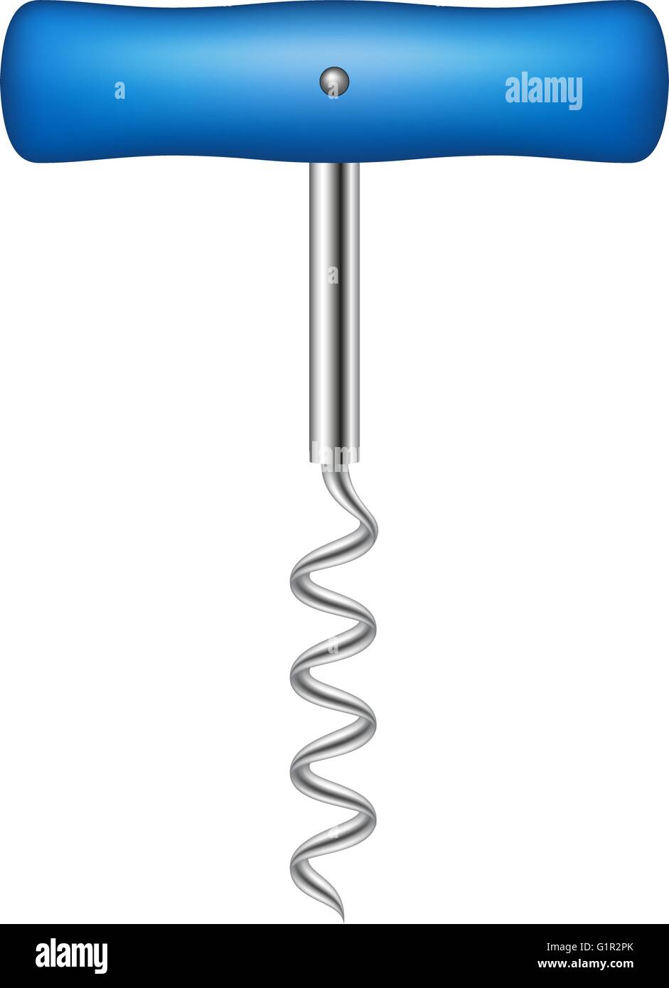 Corkscrew with wooden handle in blue design Stock Vector Image & Art ...