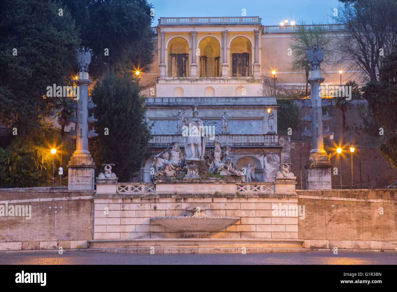 Rome - The Fontana del Nettuno by Giovanni Ceccarini (1822 - 1823) on ...