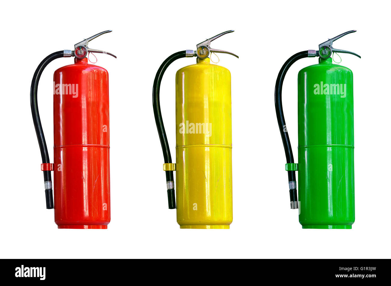 fire extinguisher tank on white background Stock Photo - Alamy